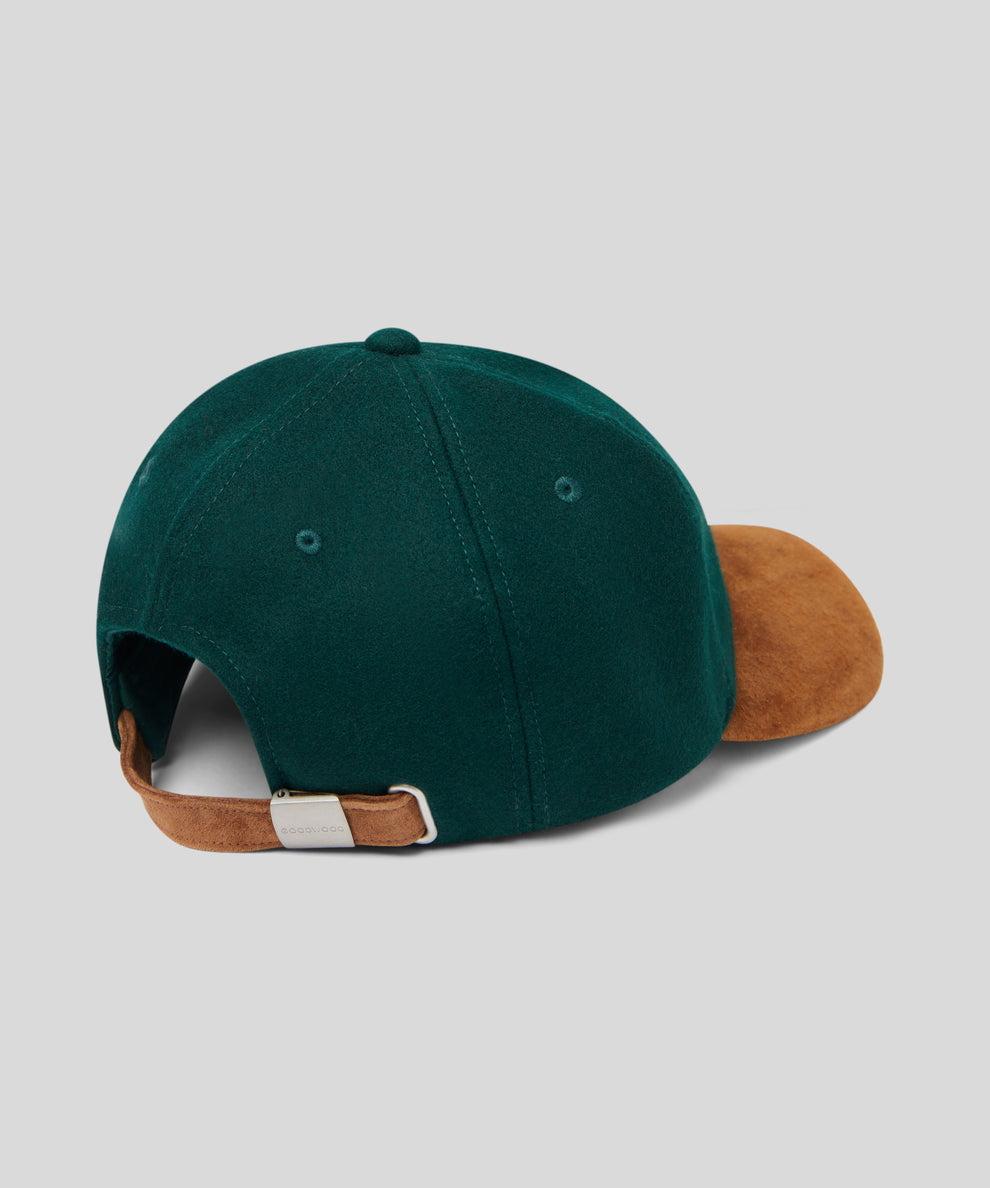 Suede Peaked Fur Felt Green Grrc