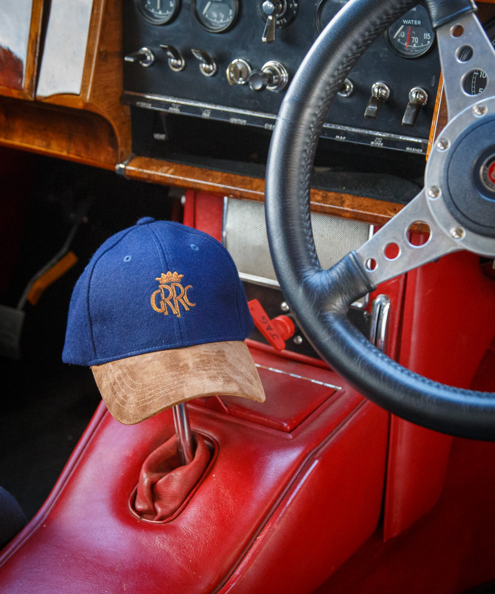 Suede Peaked Fur Felt Navy GRRC
